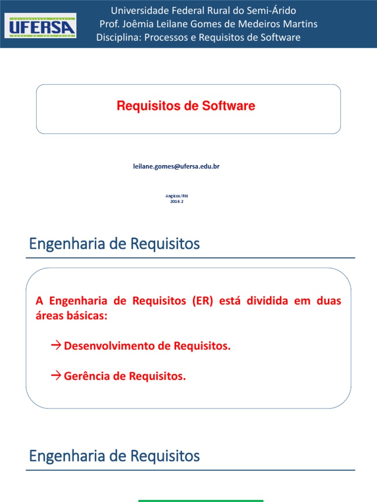 Aula 13 - Processos e Requisitos de Software.pdf | Programas ...