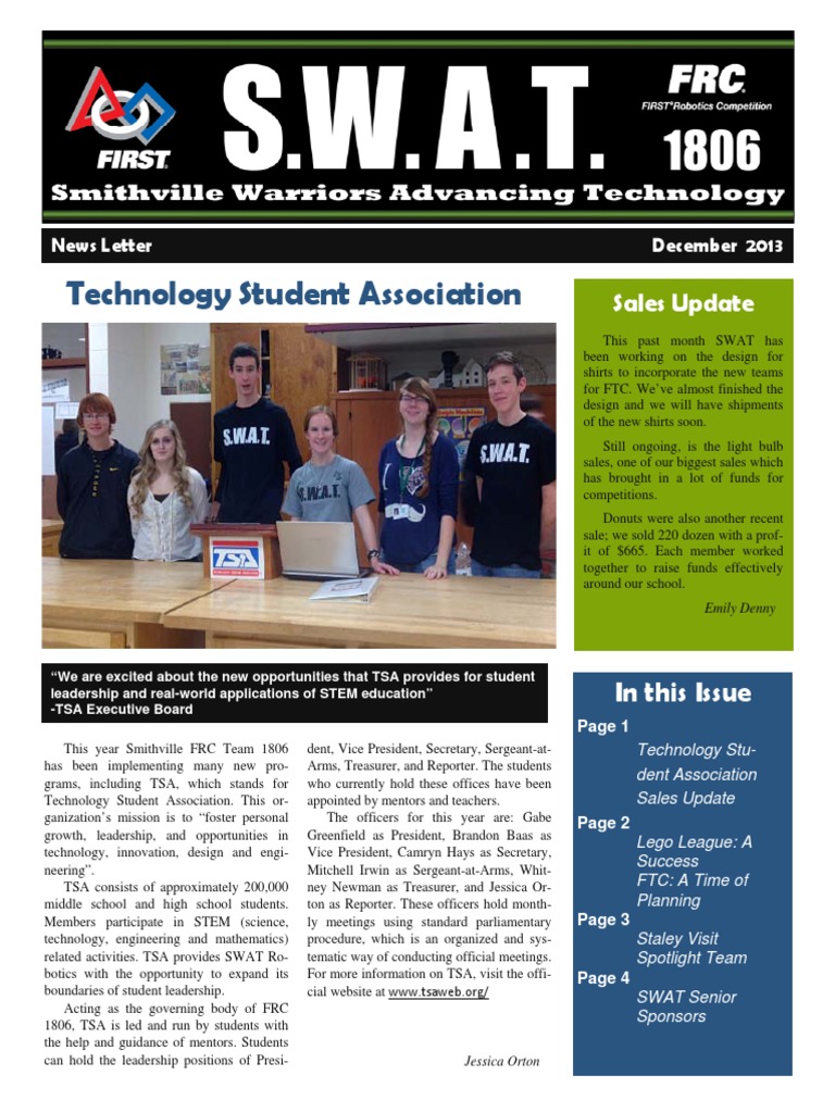 Technology Student Association: Sales Update | PDF | Robotics | Science ...