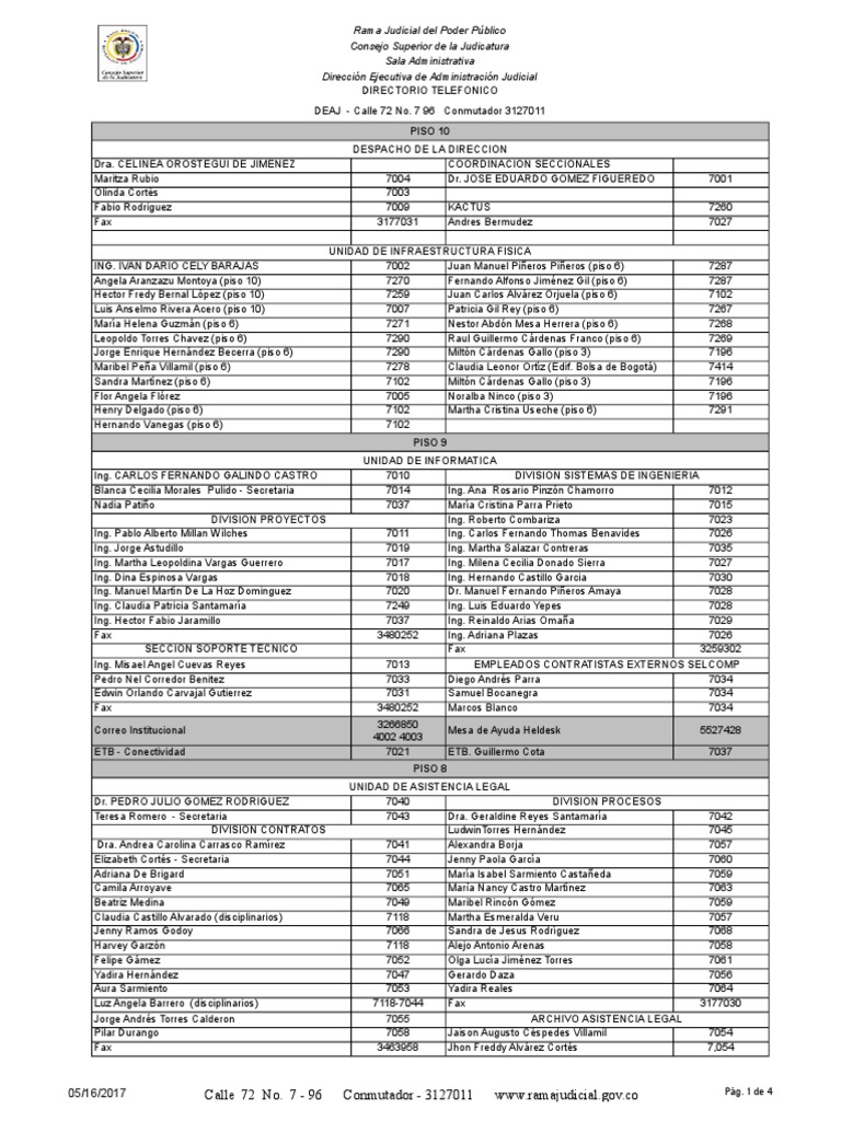 Copia de Copia de Copia de Directorio Extensiones Actualizado A Febrero ...