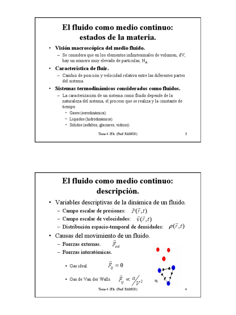 El Fluido Como Medio Continuo | PDF | Fluido | Mecánica de Medios Continuos