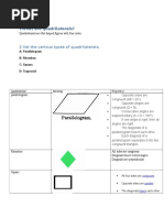 Quadrilateral Properties Summary Sheet | PDF