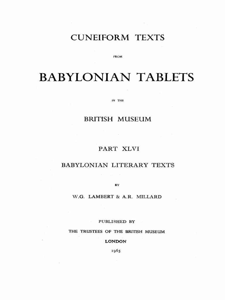Cuneiform Texts From Babylonian Tablets PDF | PDF | Babylonia | Epic Of Gilgamesh