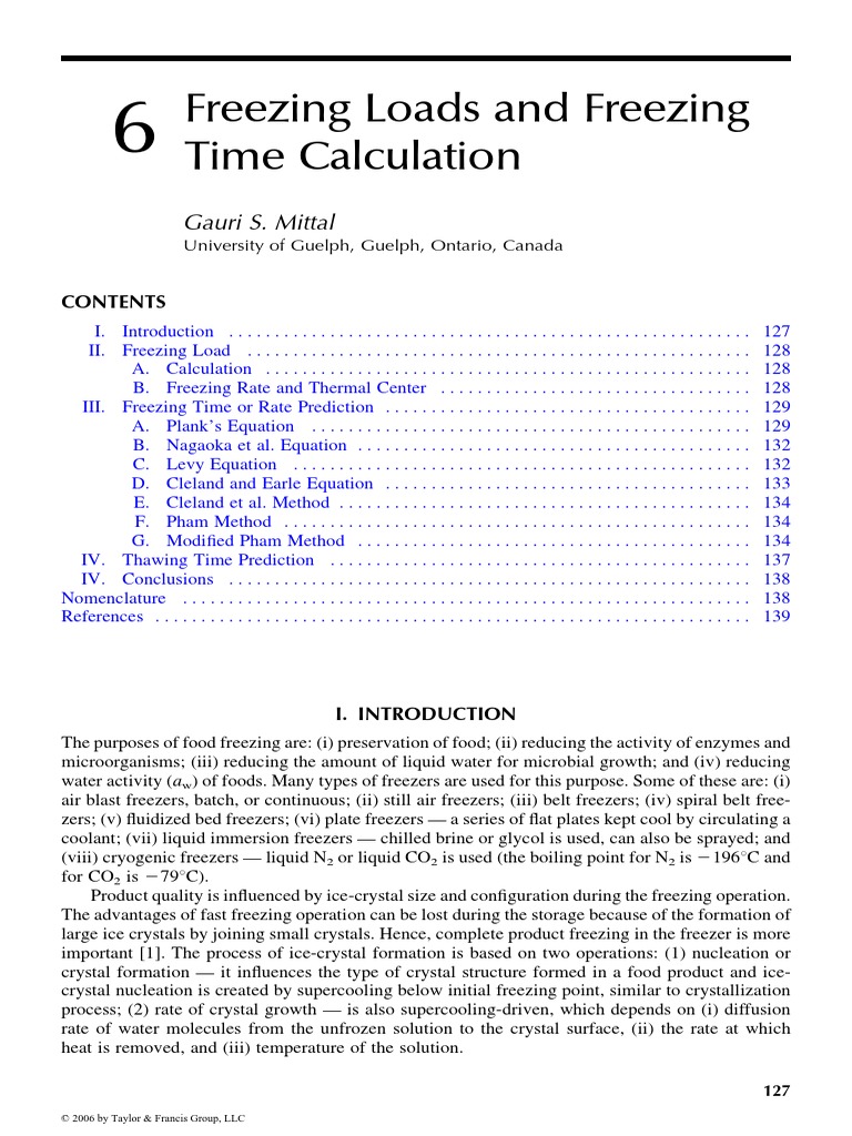 Freezing Time | PDF | Freezing | Heat