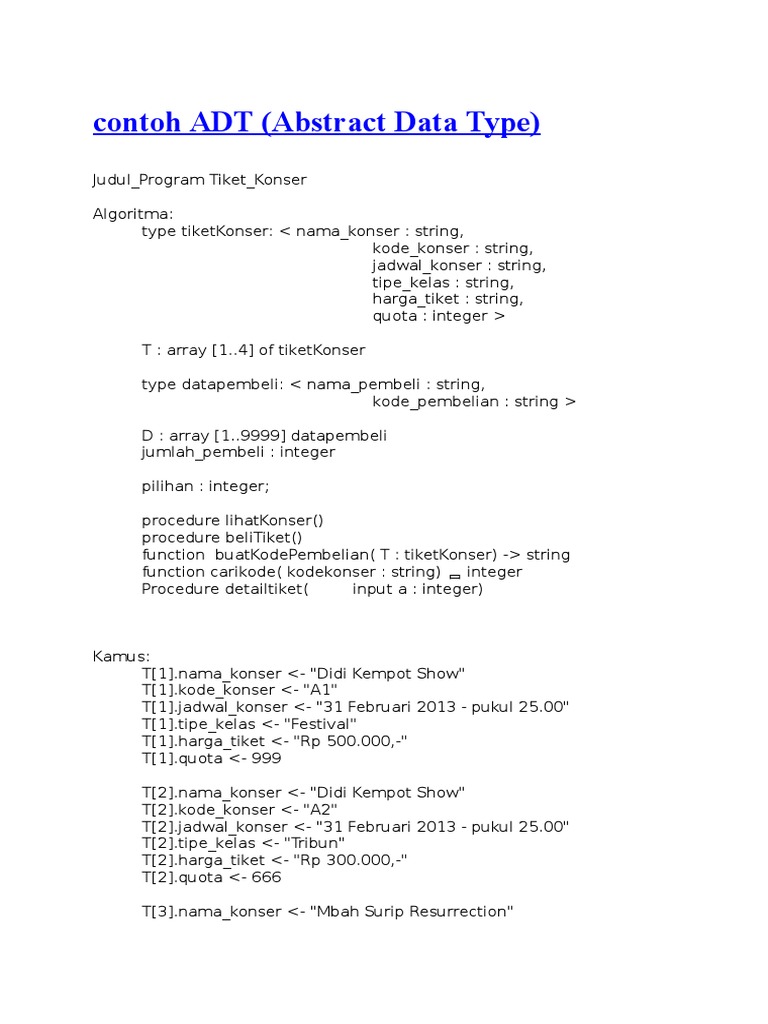 Contoh Kasus ADT | PDF