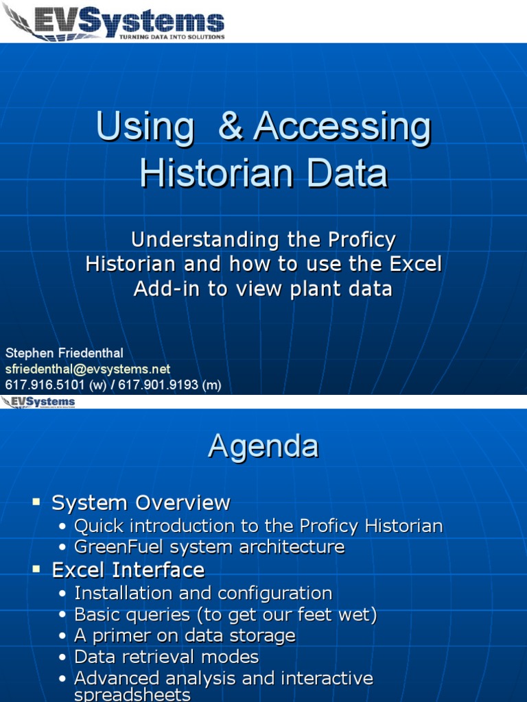 Intro To The Historian Excel Add-In | PDF | Microsoft Excel | Interpolation