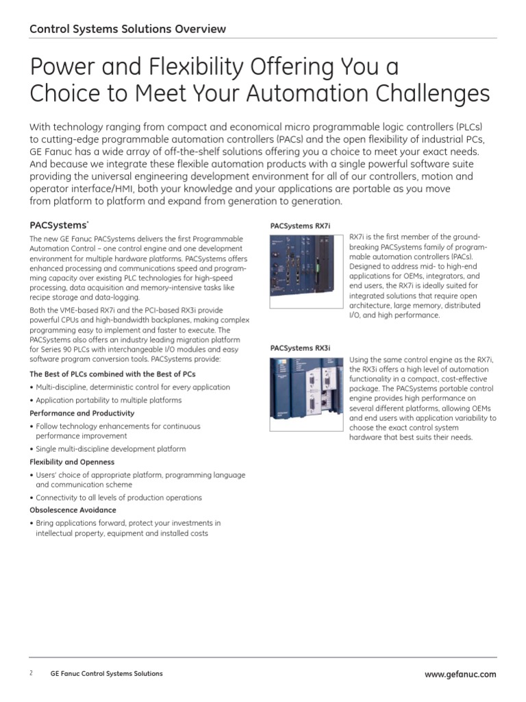 Power and Flexibility Offering You A Choice To Meet Your Automation ...
