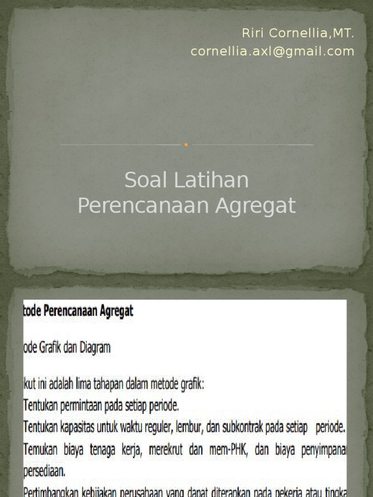 Soal Latihan Agregat PPIC | PDF