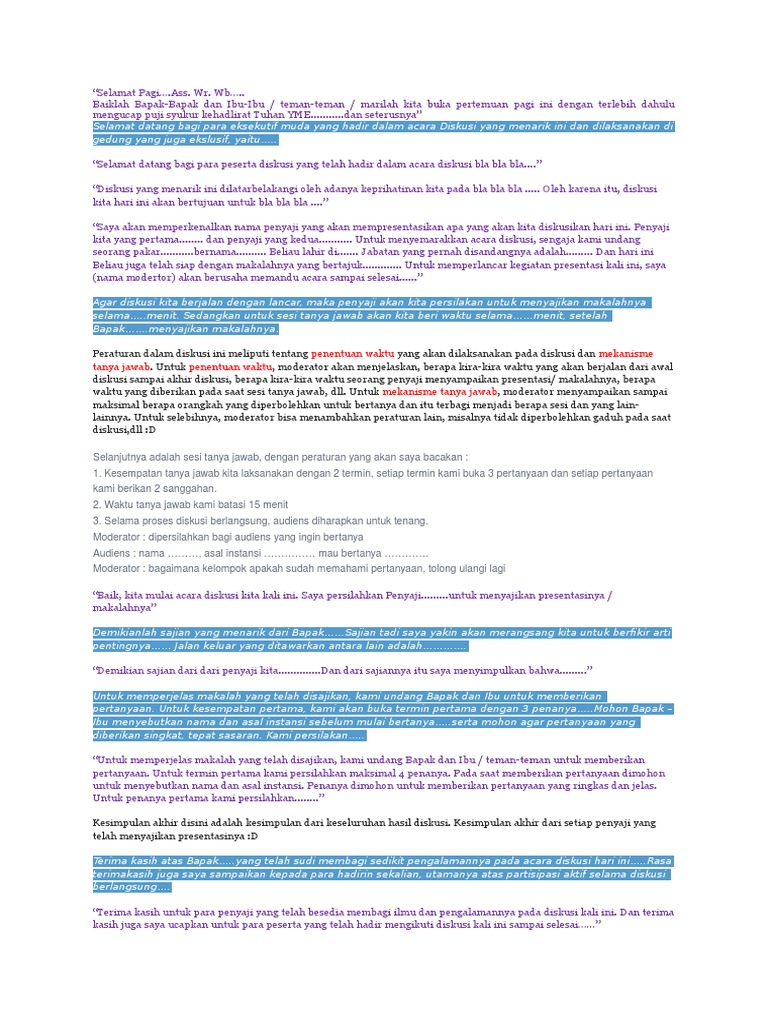 Naskah Moderator | PDF