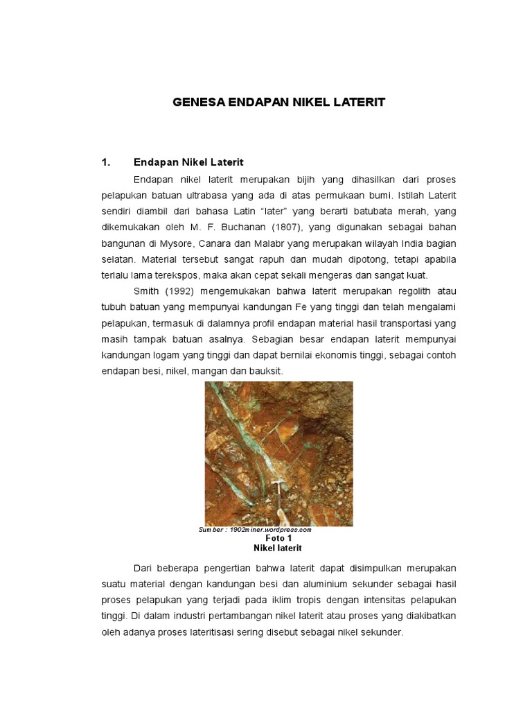 Genesa Endapan Nikel Laterit | PDF