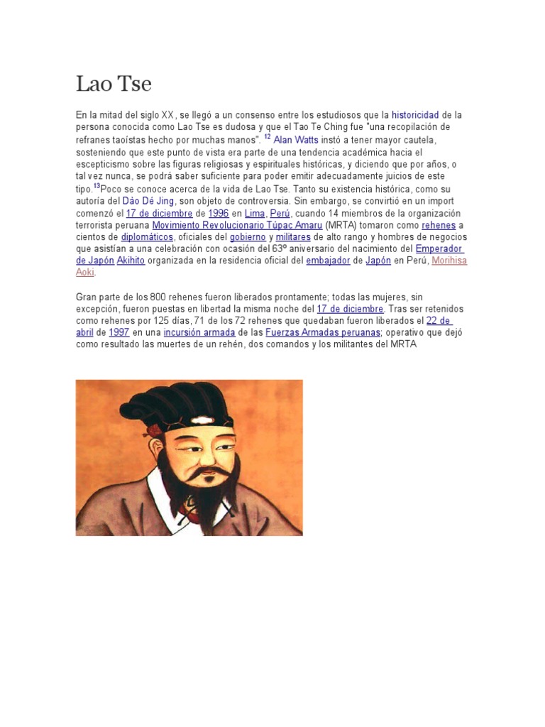 Lao Tse | PDF | Historia | Religión y espiritualidad