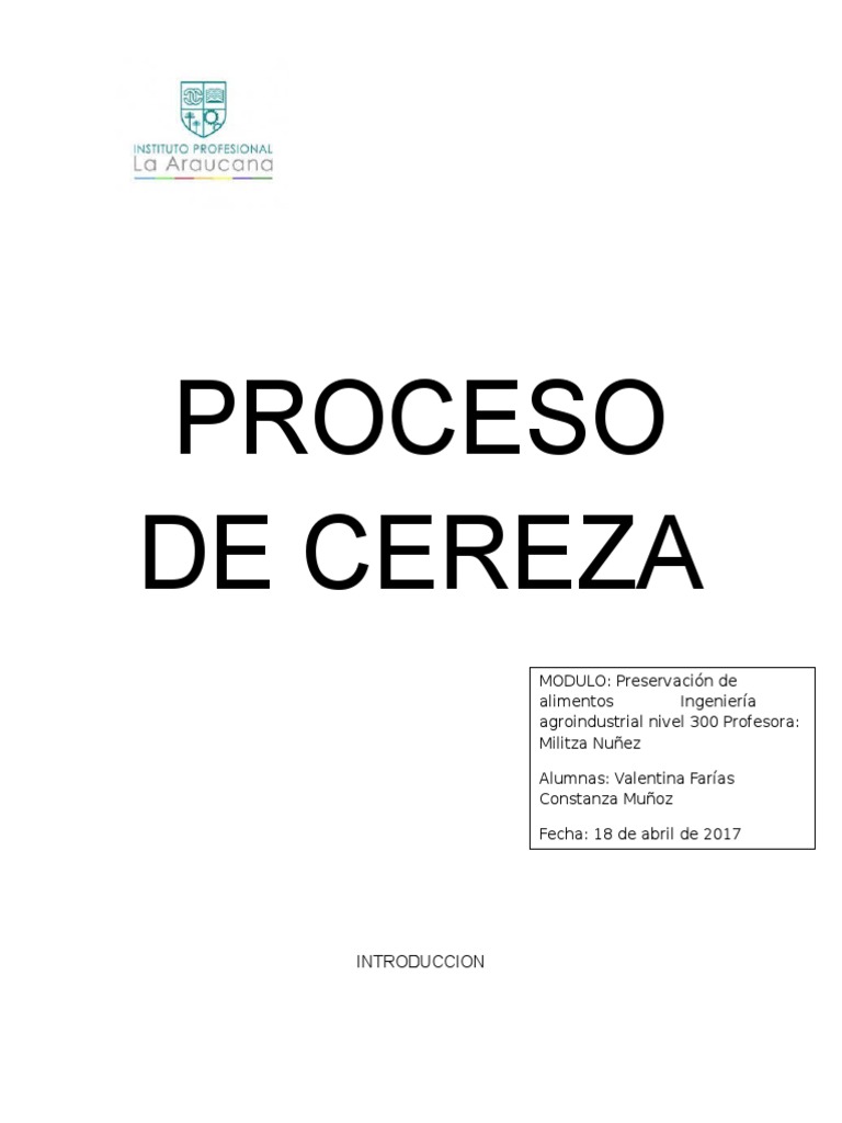Proceso de Cereza | PDF | Naturaleza