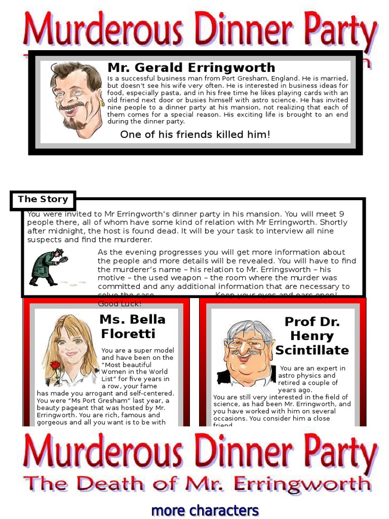 Murder Mystery Dinner Party Guide | PDF