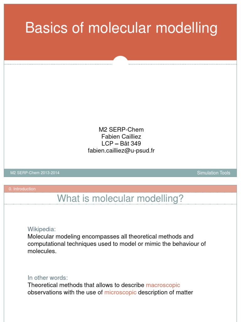 Basics Molecularmodeling 1314 | PDF | Molecular Dynamics | Markov Chain