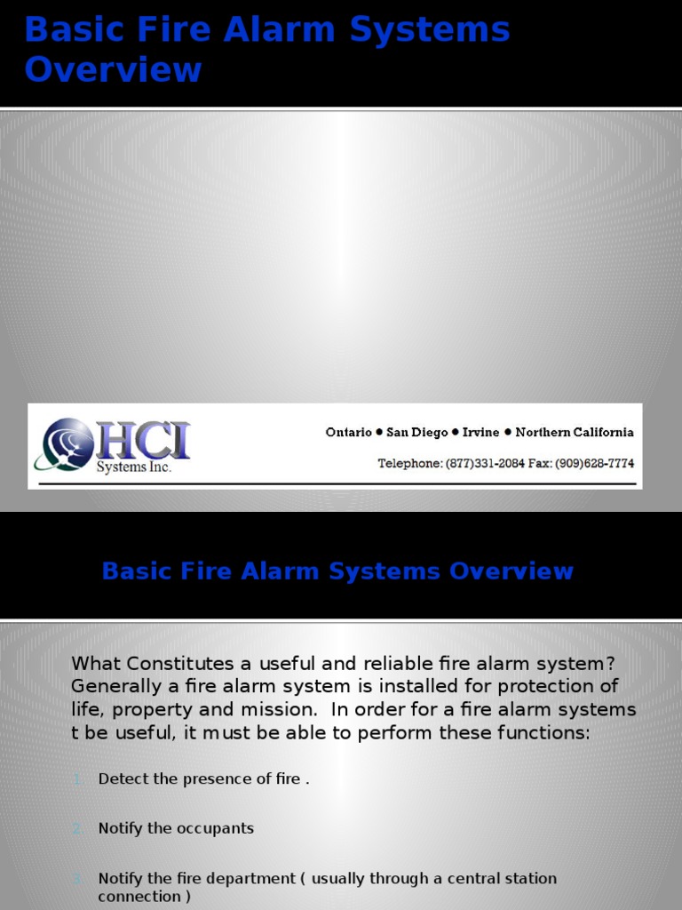 Dec. - Basic Fire Alarm Systems Overview | PDF | Fire Sprinkler System | Building Engineering