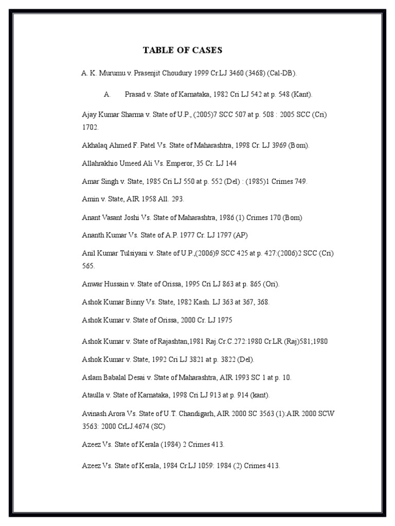 Table of Cases | PDF