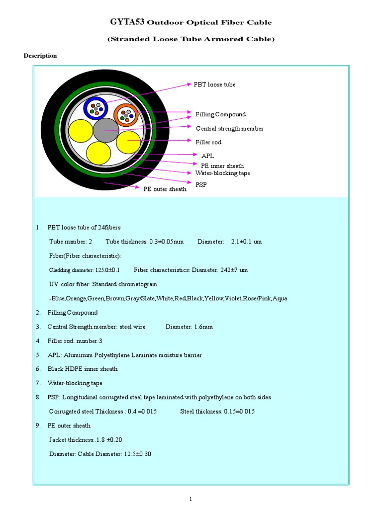 FOC - CAT 1 Cable | PDF | Optical Fiber | Atomic