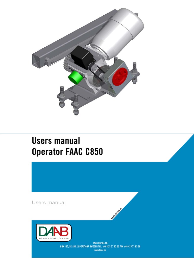 Faac 400 Exploded View Operator