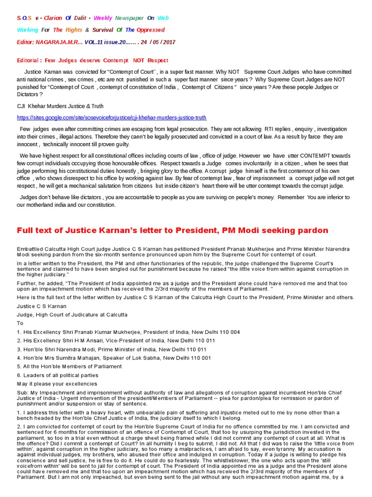 Few Judges Deserve CONTEMPT | PDF | Contempt Of Court | Judge