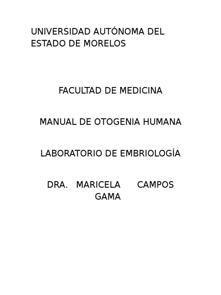 Manual de Ontogenia Humana - Embriologia | PDF | Ciclo menstrual ...