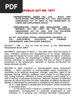 Powerpoint RA 7877 Anti Sexual Harassment Act of 1995 Final | PDF ...