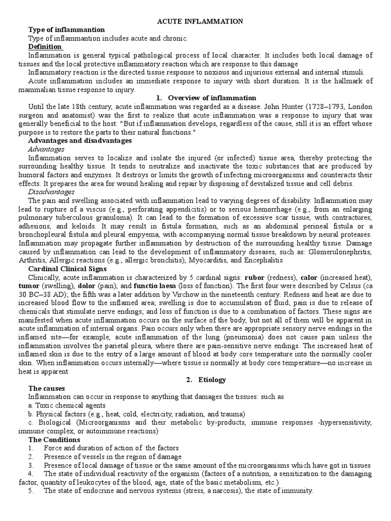 Acute Inflammation | PDF | Macrophage | Inflammation