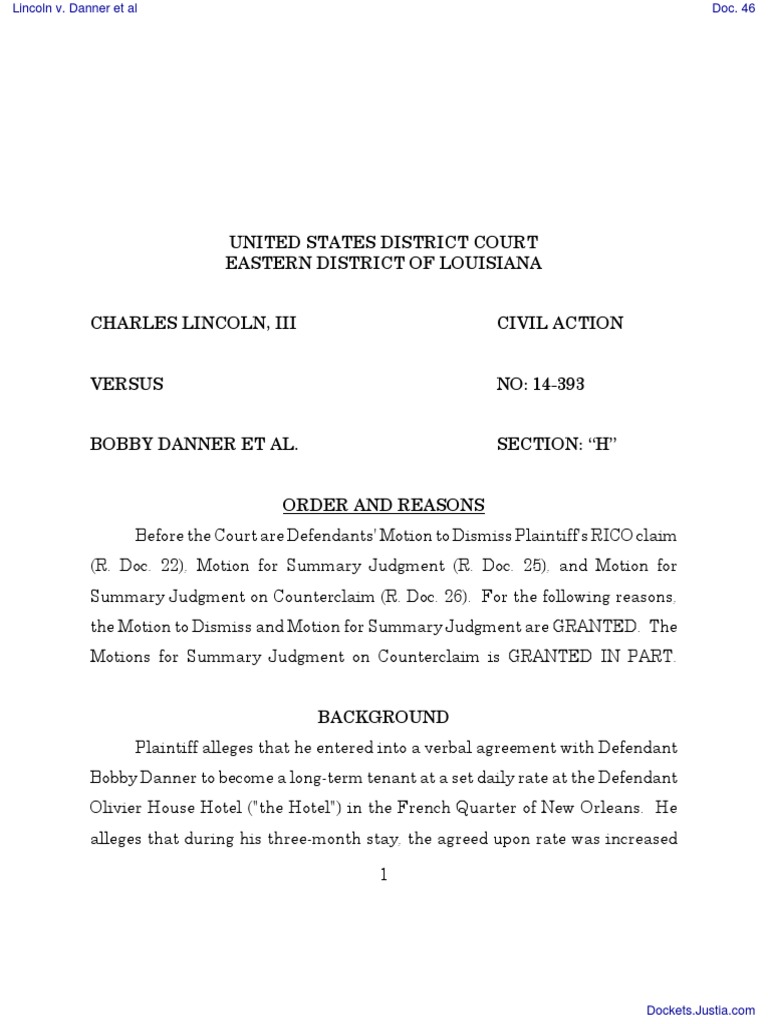 United States District Court Eastern District of Louisiana | PDF ...