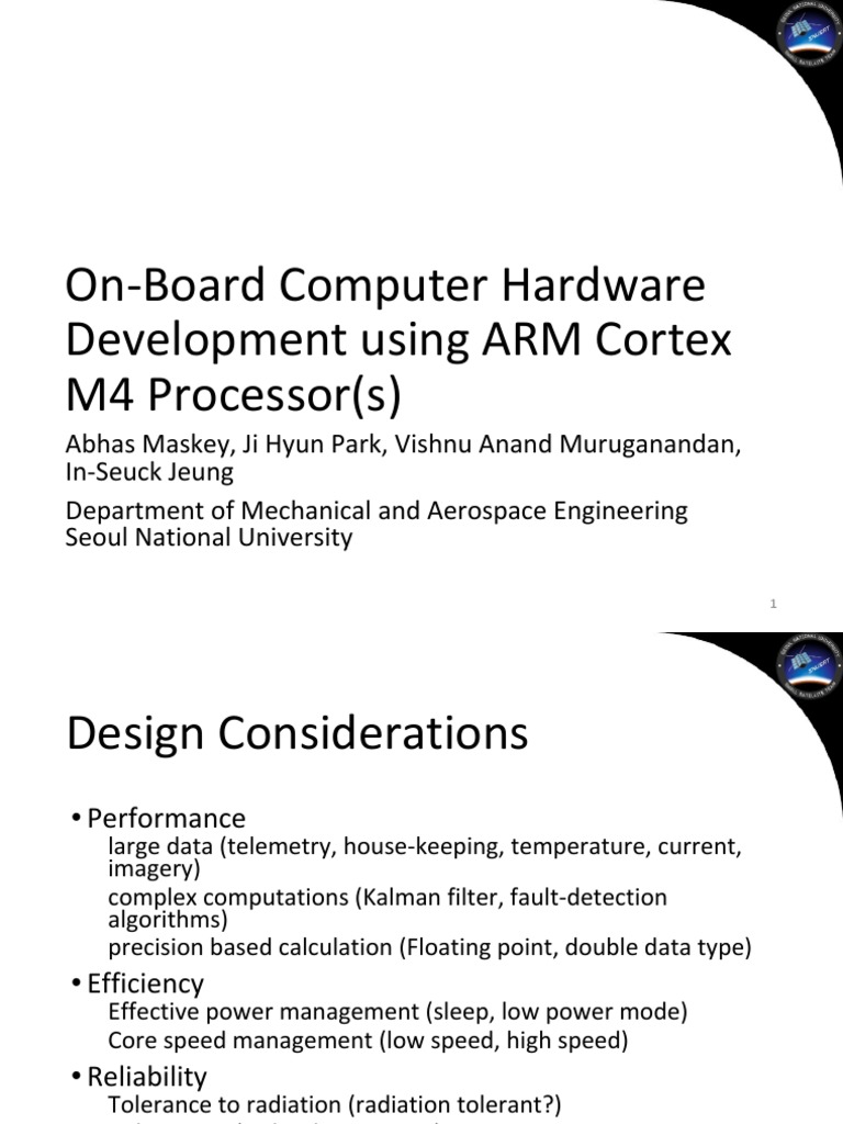 On-Board Computer Hardware Development Using ARM Cortex M4 Processor(s) | PDF | Microcontroller ...