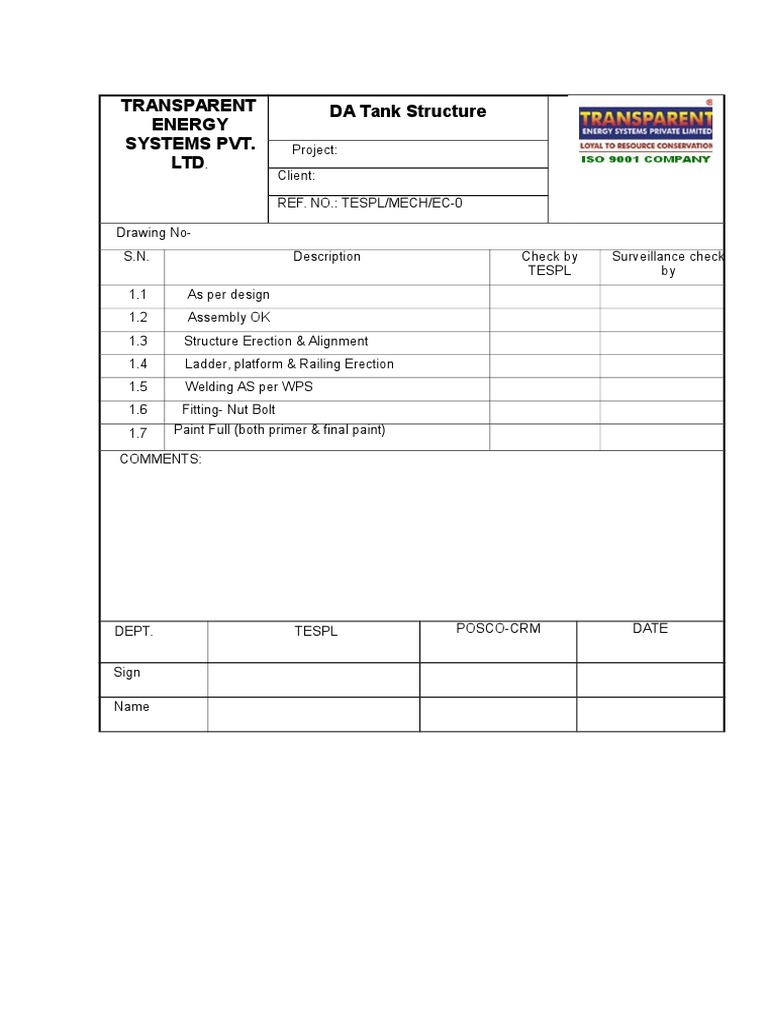 DA Tank Structure | PDF