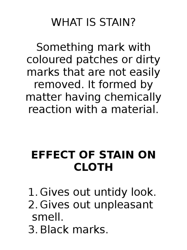 What is Stain? -அறிவியல் | PDF
