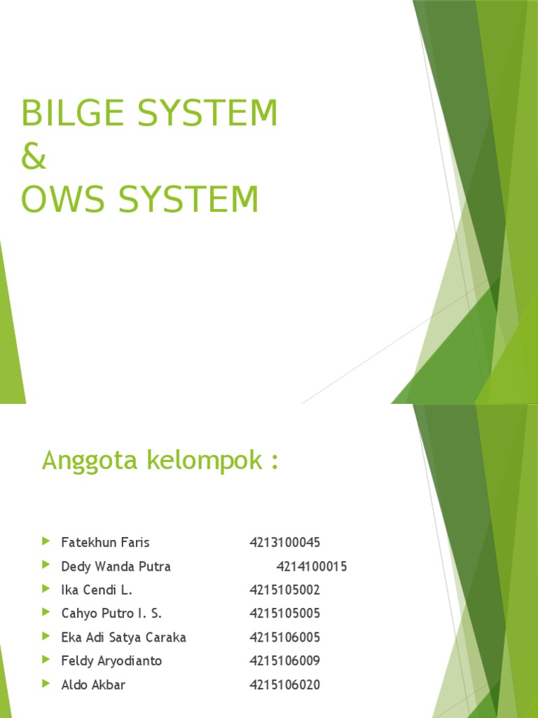 Bilge System & Ows System