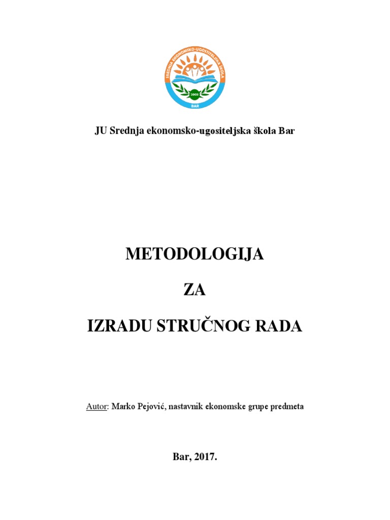 Metodologija Izrade Stručnog Rada | PDF