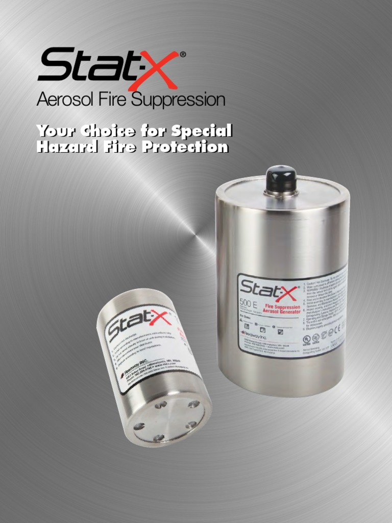StatX Fire Suppression System Brochure | PDF | Particulates | Combustion