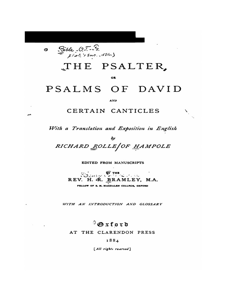 Psalter of Richard Rolle PDF | PDF