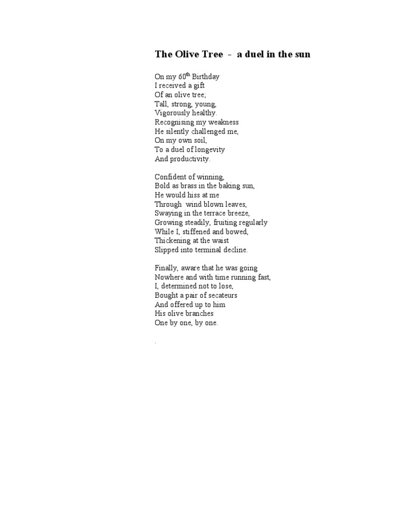 The Olive Tree | PDF
