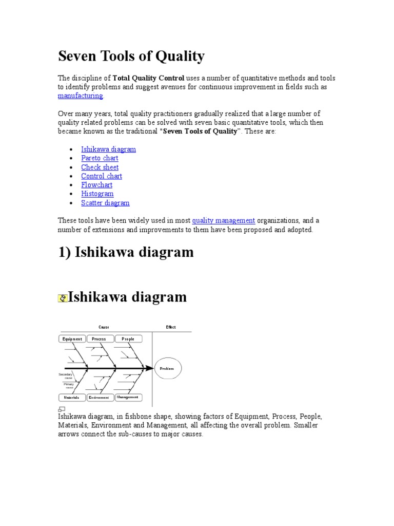 Seven Tools of Quality | PDF | Scatter Plot | Histogram
