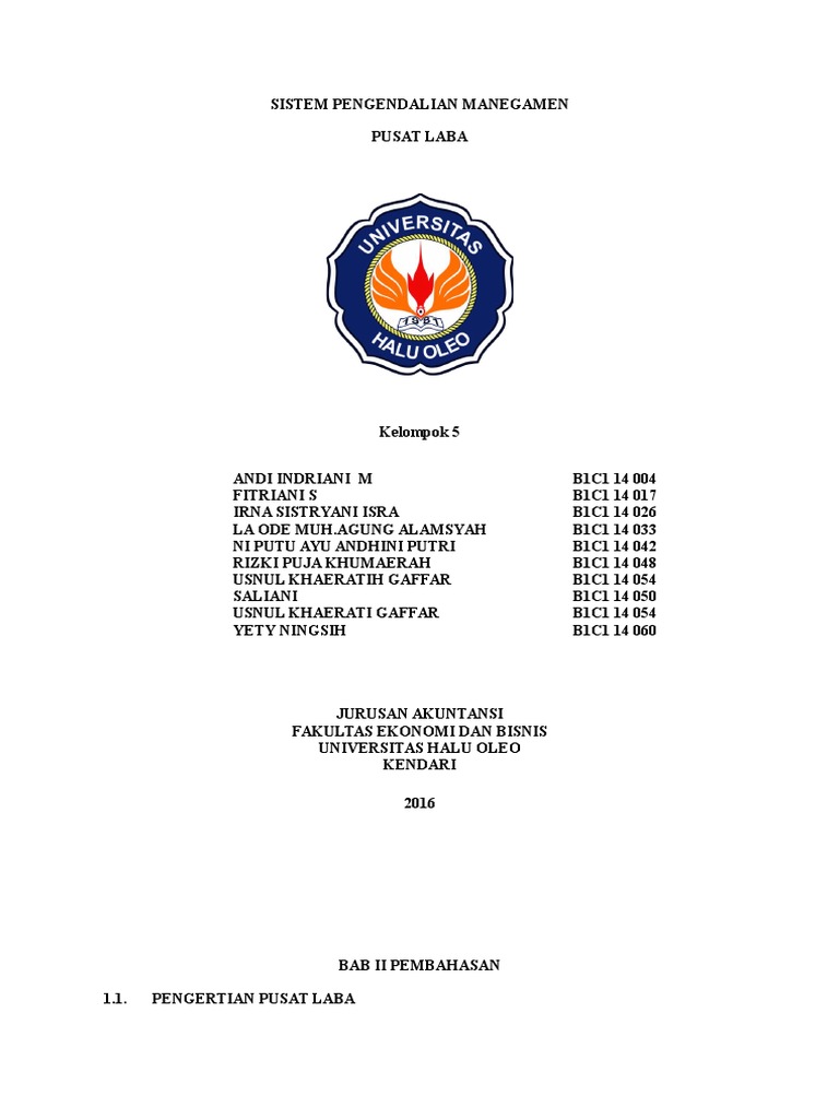 Pengertian Pusat Laba | PDF