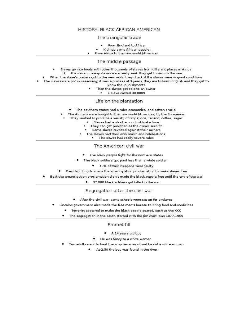 History of Black Americans | PDF | Slavery | American Civil War