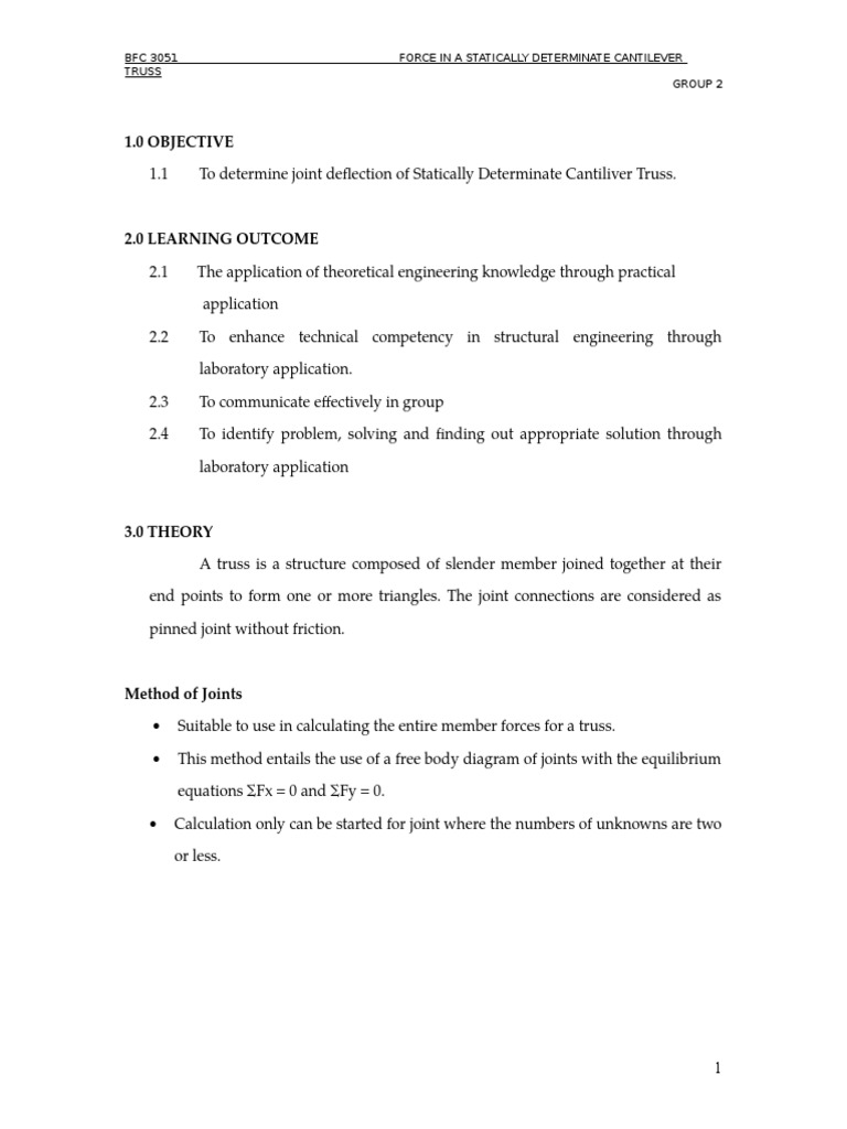Open Ended Lab | PDF | Experiment | Truss