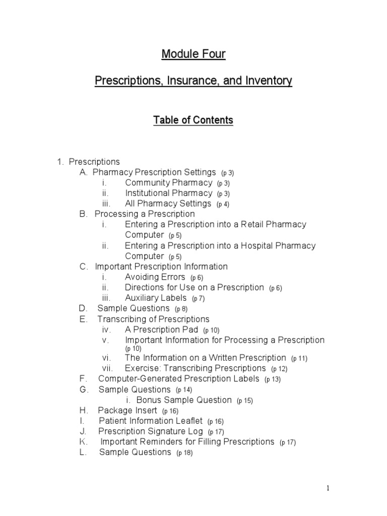 Module 4 | PDF | Medical Prescription | Pharmacy