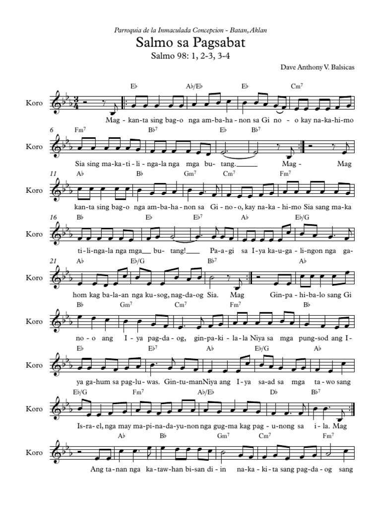 Salmo Sa Pagsabat (Batan Patronal Fiesta) | PDF