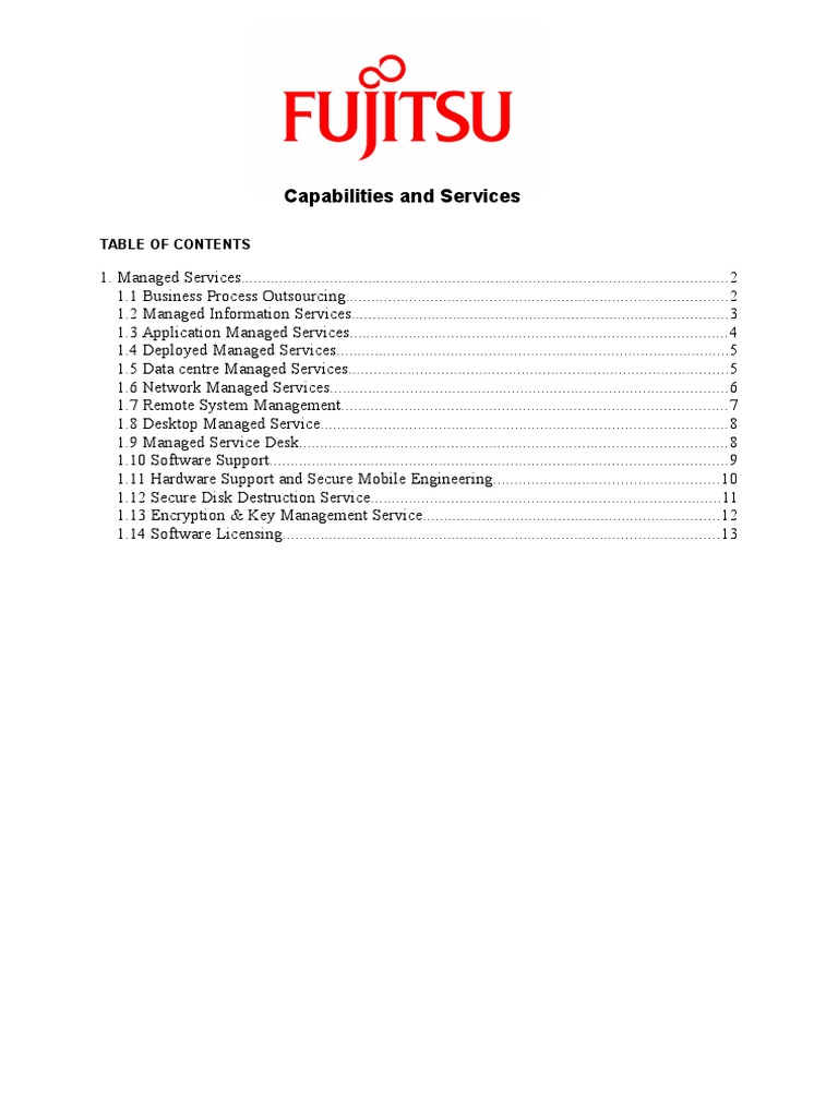 IT Infrastructure Managed Services | PDF | Help Desk | Data Center