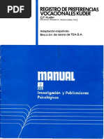 Kuder Vocacional - Manual Original | PDF | Estadísticas | Desviación Estándar