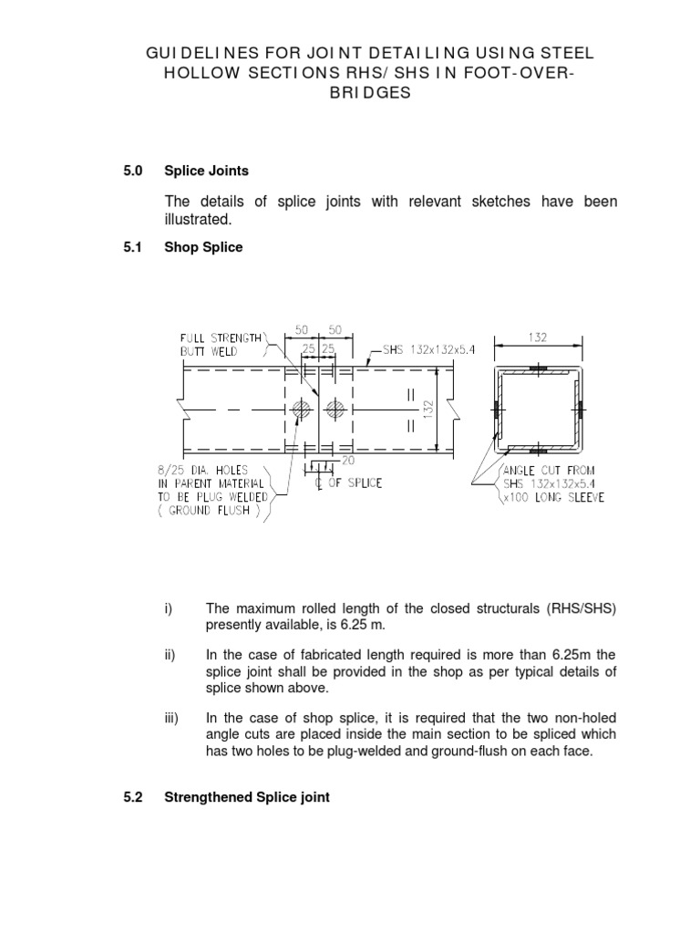 Splice Joint Design for Steel HSS | PDF