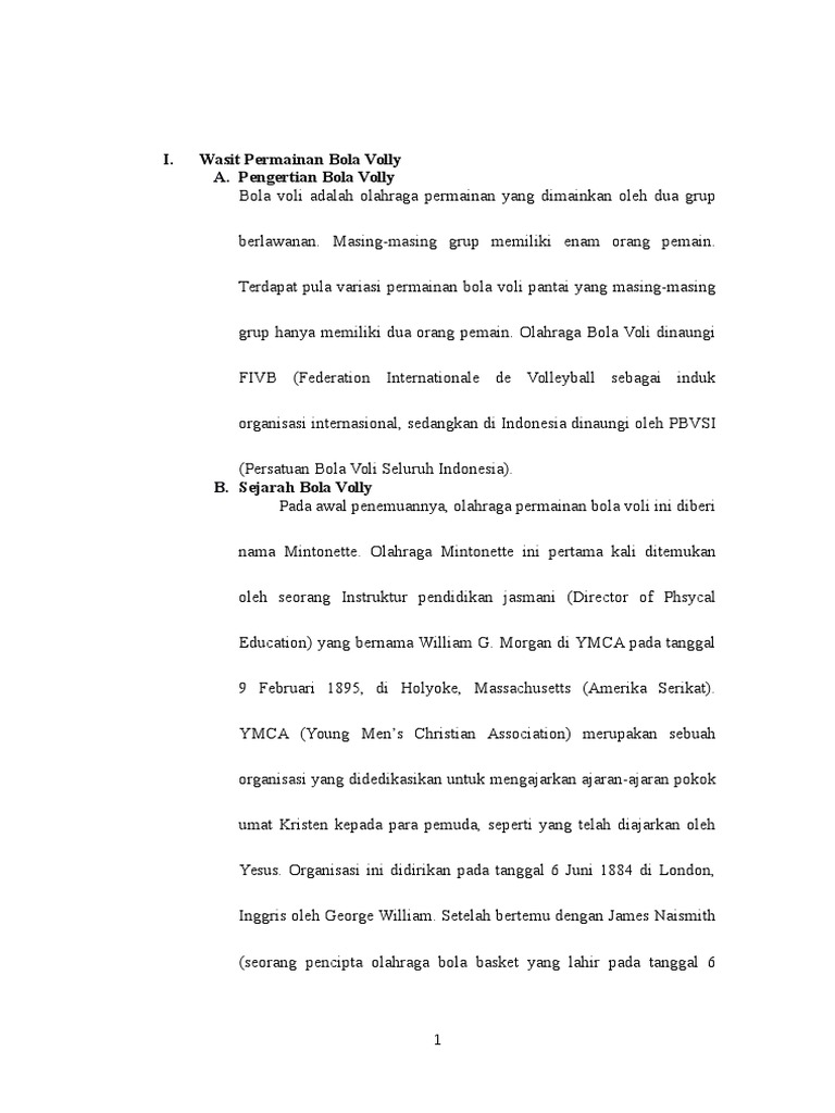 1 Wasit Permainan Bola Volly | PDF