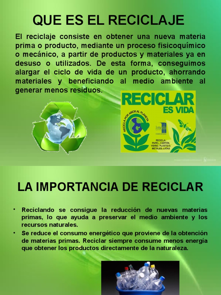 Que Es El Reciclaje Pdf