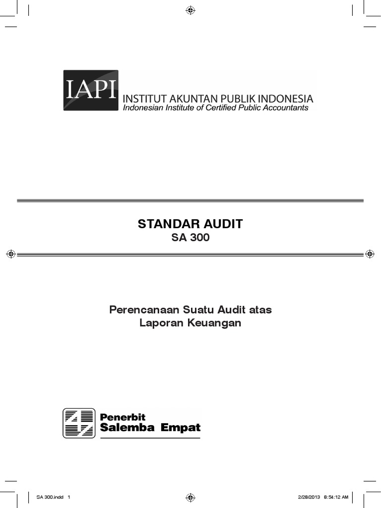 SA 300 Perencanaan Suatu Audit Atas Laporan Keuangan | PDF