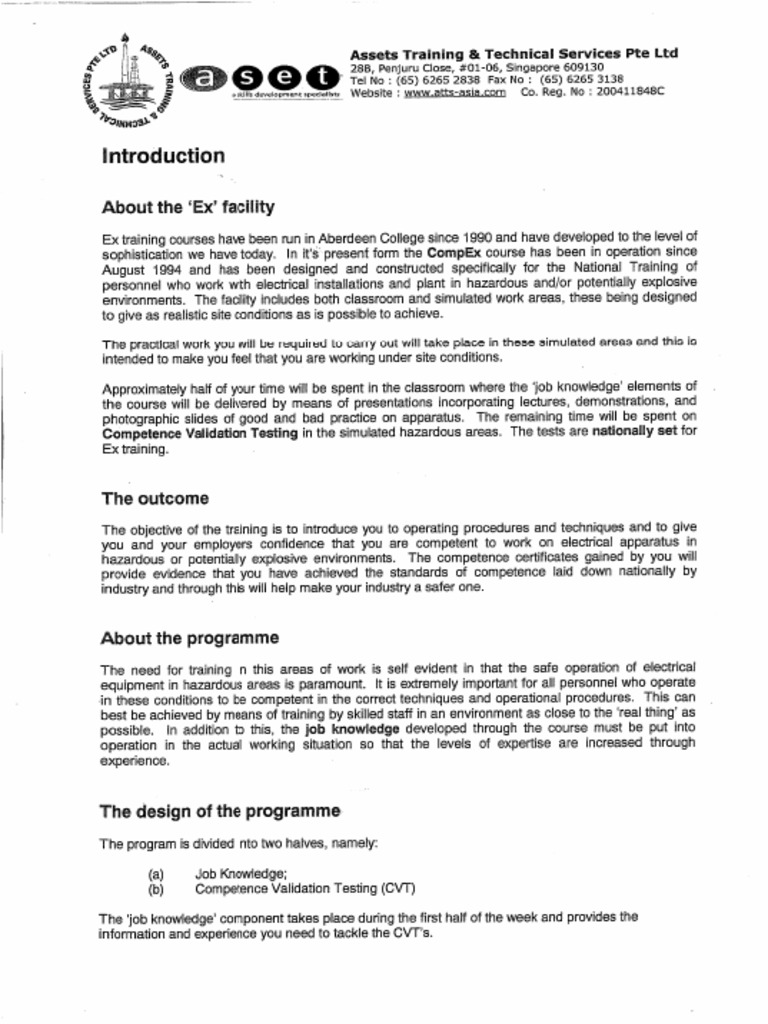 CompEx Course (ATEX Certification)