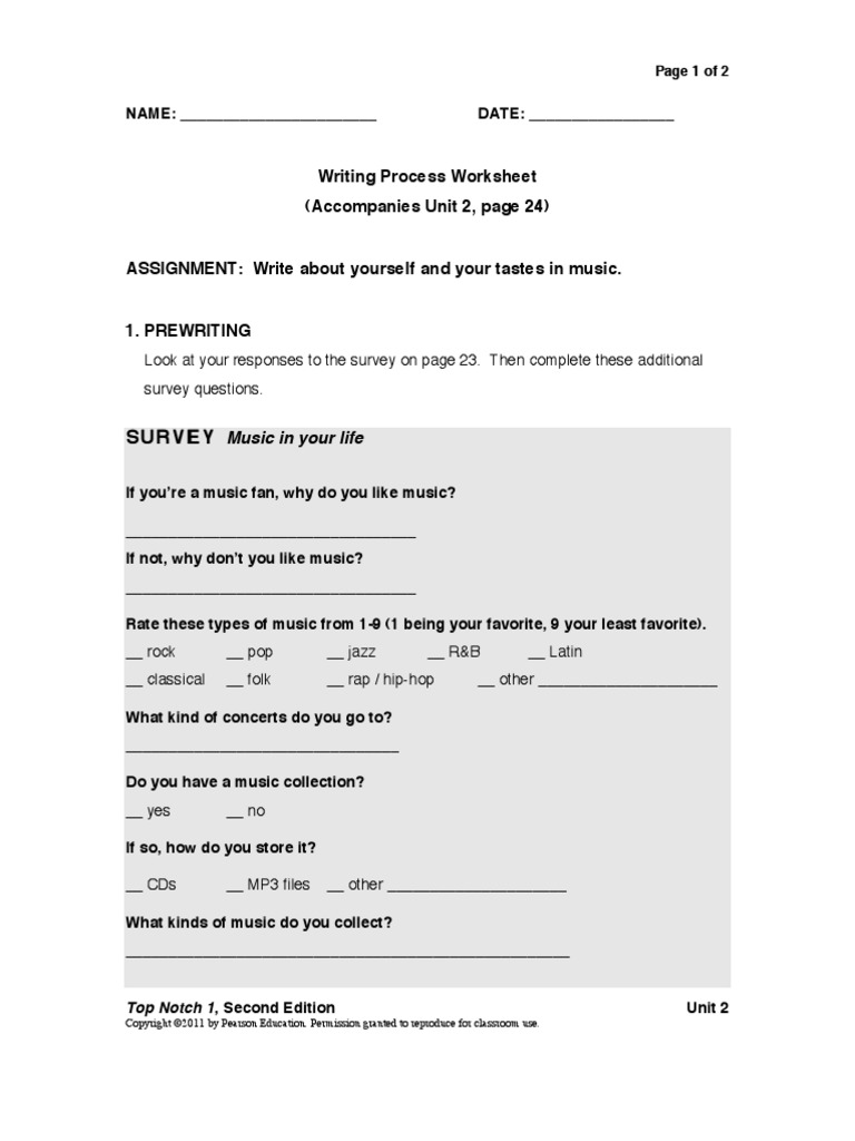 UNIT 02 Writing Process | PDF | Paragraph | Entertainment (General)