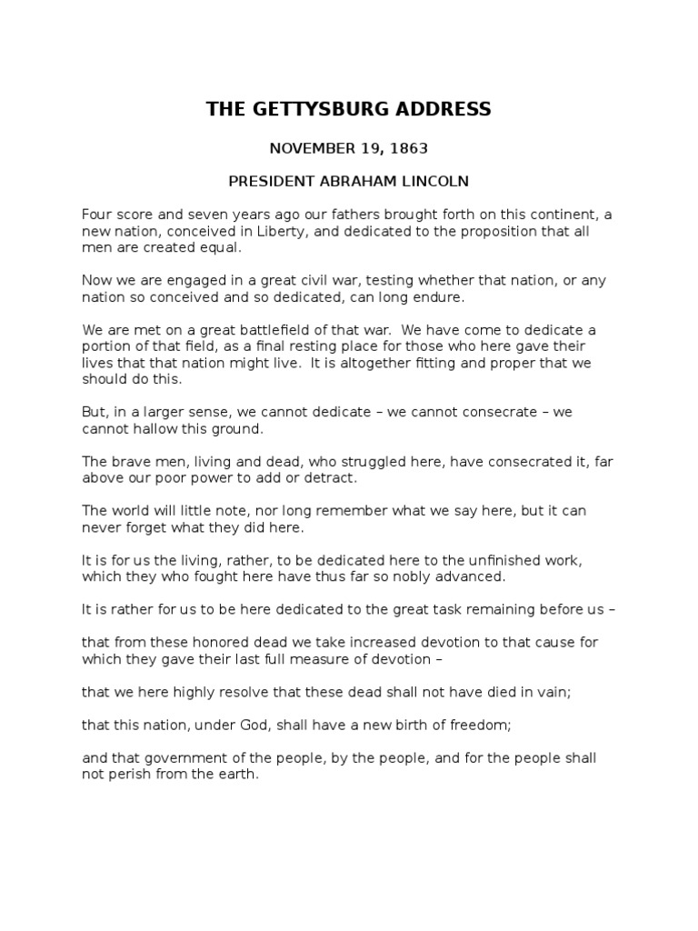 The Gettysburg Address | PDF
