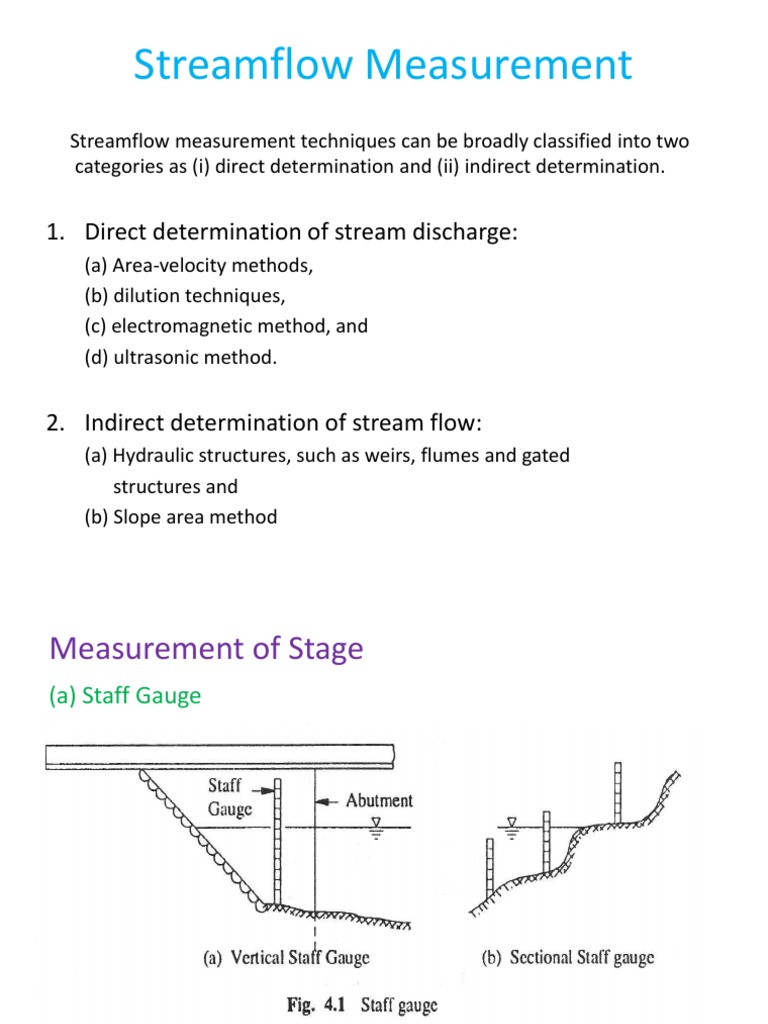 Streamflow Measurement Techniques | PDF | Science & Mathematics